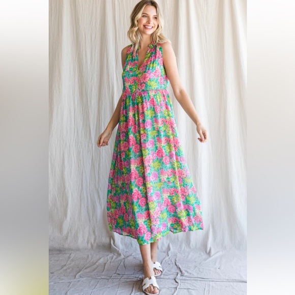 Dresses | Nwt Garden Of Roses Midi Dress | Poshmark